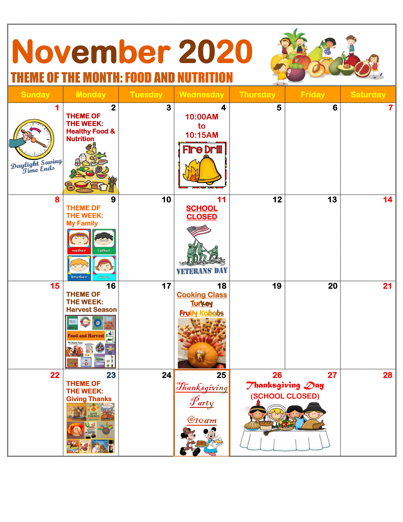 Calendar Events – Ivy Day School